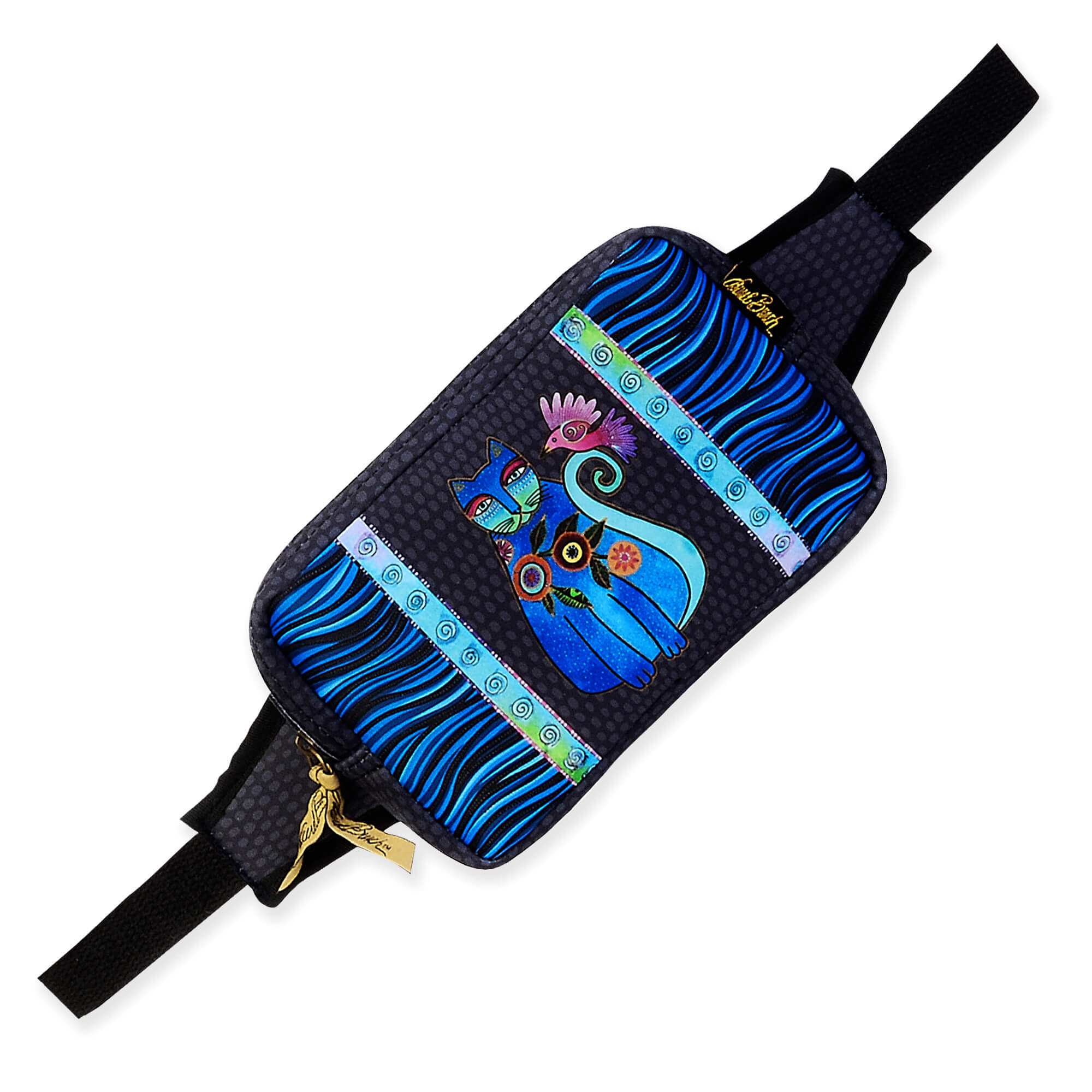 Cerulean Cat Neoprene Belt Bag | Laurel Burch Studios